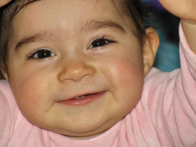 Close Up of the Baby Face with First Teeth Stock Image - Image of ...