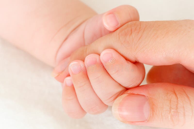 Baby Hold Mother Finger on Your Hand Stock Photo - Image of child, arms ...