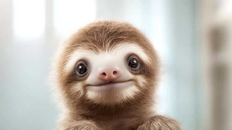 A Close Up of a Baby Sloth Looking at the Camera, AI Stock Photo ...