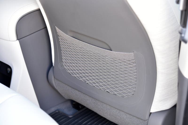 Pocket on the Back of the Car Seat Stock Photo - Image of back ...
