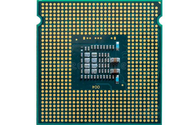 Close Up of Back Details of 775 Pin CPU Stock Photo - Image of digital ...