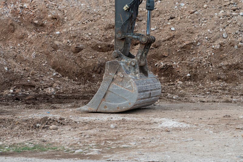 Close-up of Back Hoe Bulldozer Digger Stock Image - Image of ...