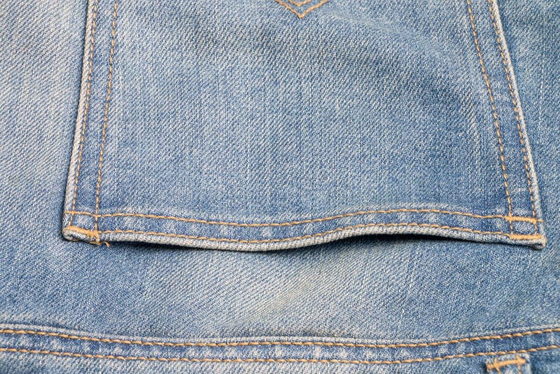 Close Up Back Pocket Jeans and Sew Stitch Design Stock Image - Image of ...