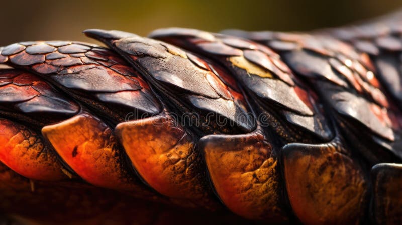 A Close Up of the Back of a Snake S Skin, AI Stock Illustration ...