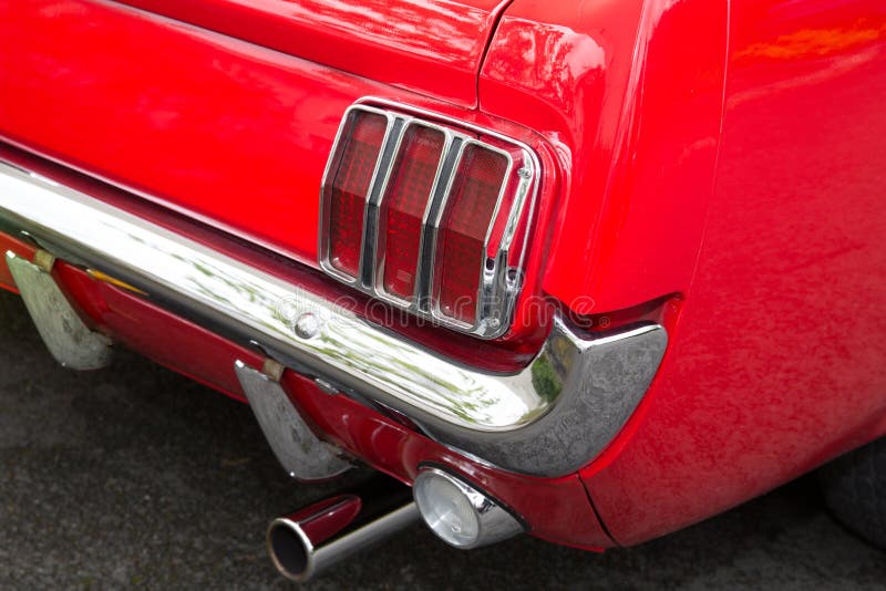 Close-up of the Back of a Vintage Red Sports Car Stock Image - Image of ...