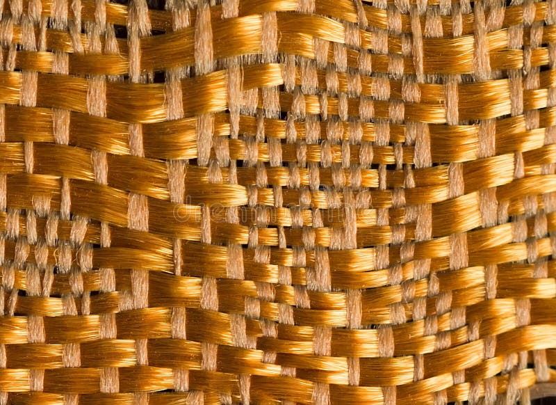 Close-up Background of Bright Golden Textile Texture Stock Image ...