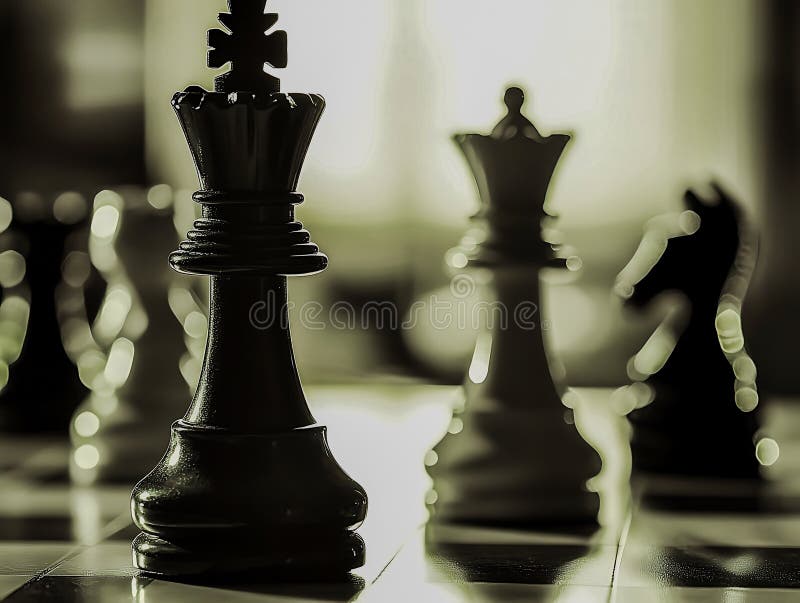 Intense Chess Duel, Ai Generated Stock Illustration - Illustration of ...
