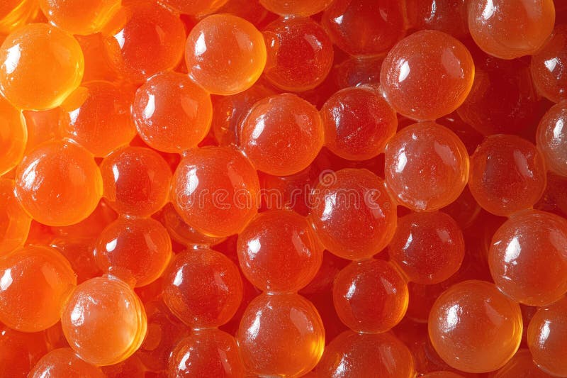 Close-up Background of Red Salmon Roe Stock Illustration - Illustration ...