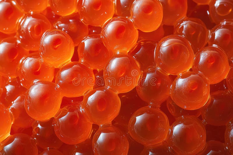 Close-up Background of Red Salmon Roe Stock Illustration - Illustration ...