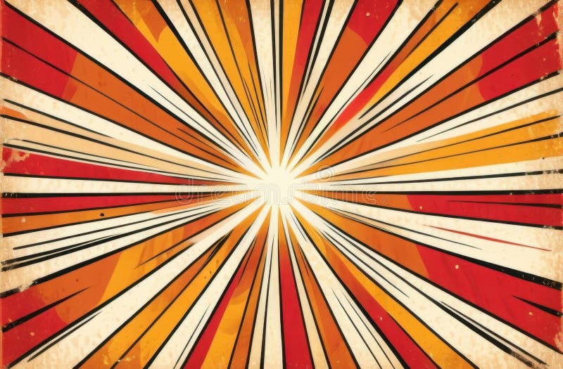 Close Up of a Background Vintage Comic Book Burst 24-1-2025 Stock ...