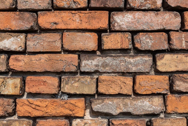 Close-up Backgrounds Texture of Red-painted Retro Brick Wall Stock ...