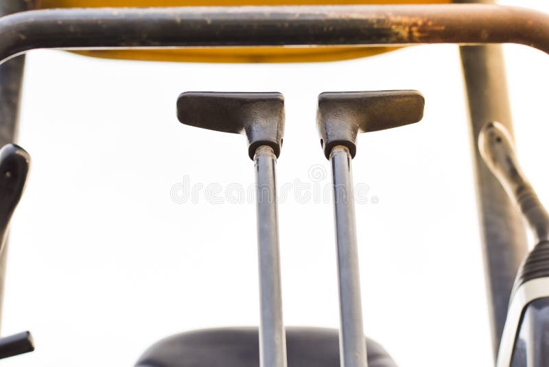 Close-up of the Backhoe Controls Inside the Vehicle Stock Photo - Image ...