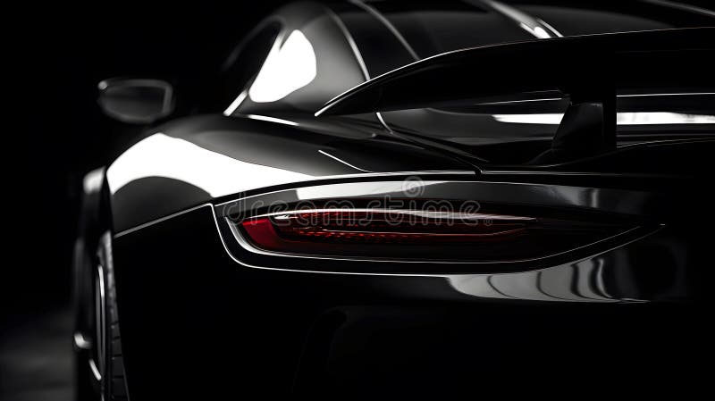 Close Up on Backlight of a Generic Unbranded Luxury Car, Generative Ai ...