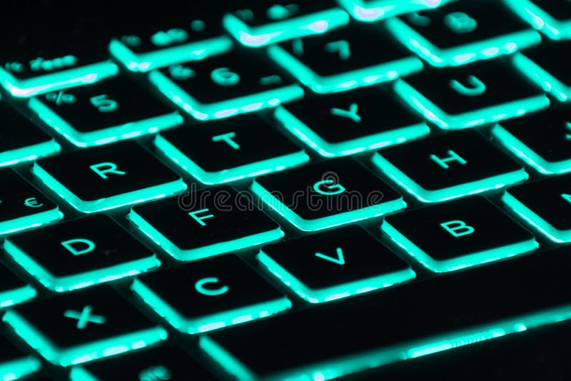 Close-up of a Backlit Gaming Keyboard Stock Photo - Image of future ...
