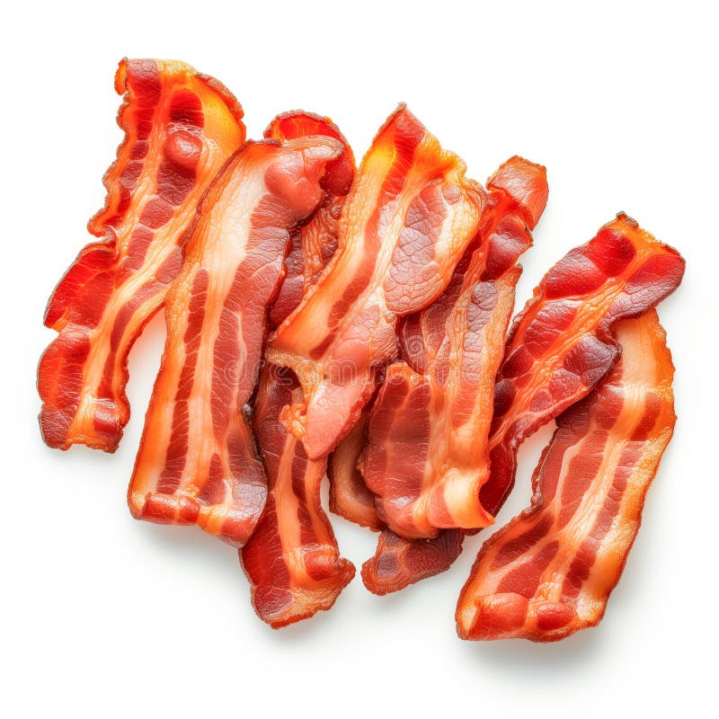 A close up of bacon strips stock illustration. Illustration of roasted ...