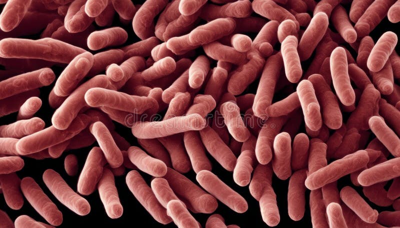 Close-up of Bacteria, a Microscopic Life Form Stock Illustration ...