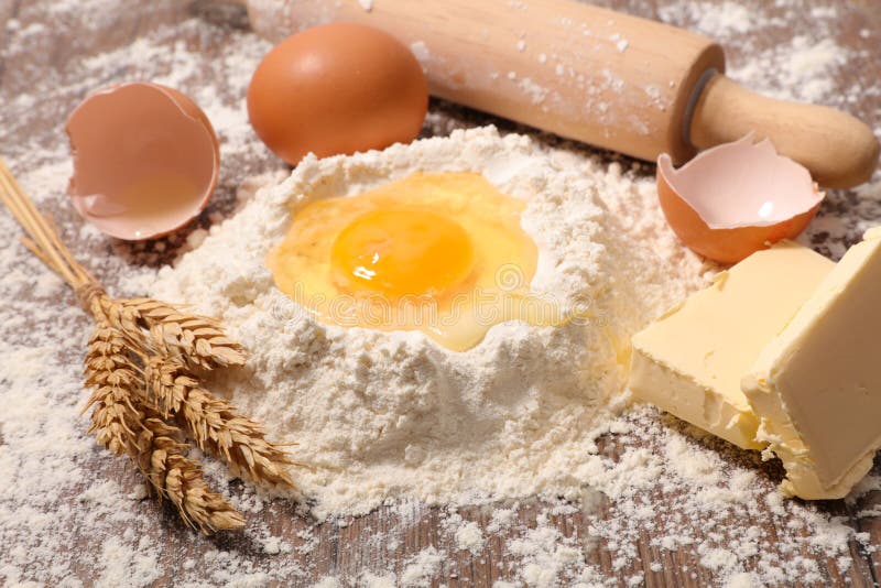 Baking food ingredient stock image. Image of wheat, dough - 145640027