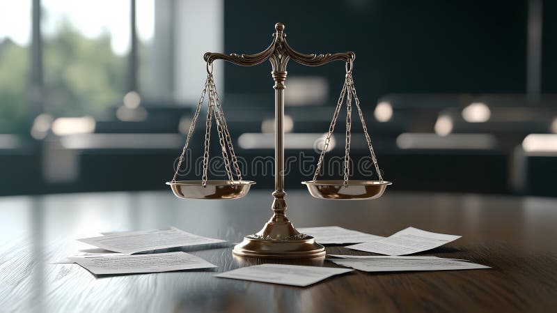 Close-Up of a Balanced Scale Symbolizing Justice in a Civil Rights ...