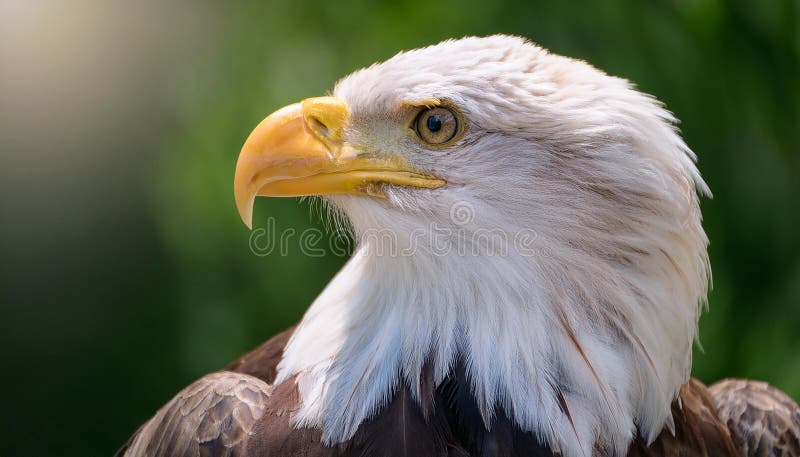 Close up of a Bald Eagle stock illustration. Illustration of flight ...