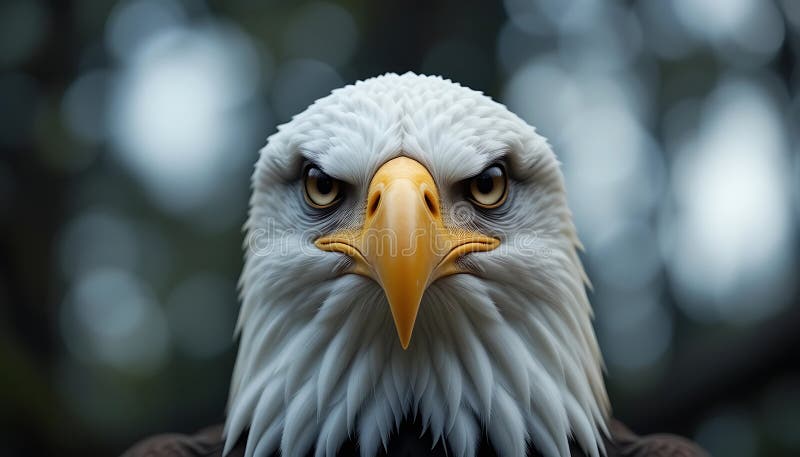 Bald Eagle Portrait Showcasing Intense Gaze Natural Beauty Stock Photos ...