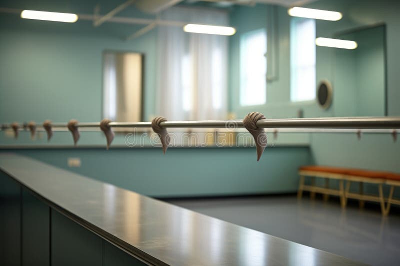 Close-up of Ballet Barre in Dance Studio Stock Illustration ...