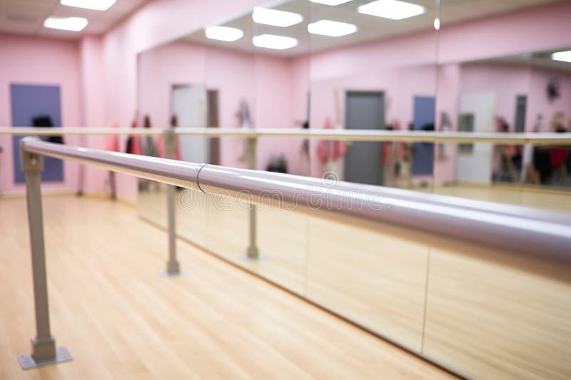 Close-up of Ballet Barre in Dance Studio Stock Illustration ...