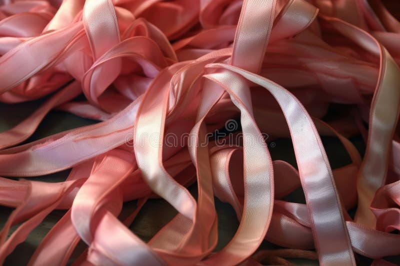 Close-up of Ballet Pointe Shoe Ribbons and Laces Stock Illustration ...