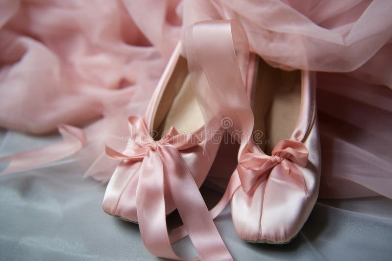 Close-up of Ballet Pointe Shoes with Worn Satin Stock Image - Image of ...
