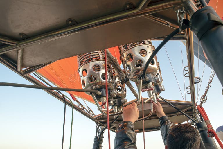 Close Up of Hot Air Balloon Engine Stock Image - Image of drive, engine ...