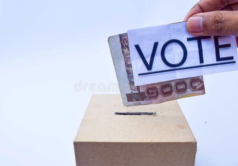 Close Up of a Ballot Box and Casting Vote Stock Image - Image of ...