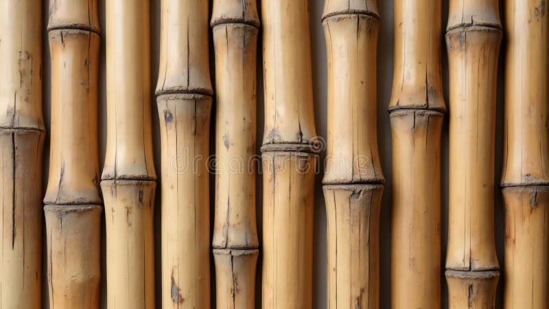 Close-Up Bamboo Stick Texture, Rustic Accent Wall Background Image ...