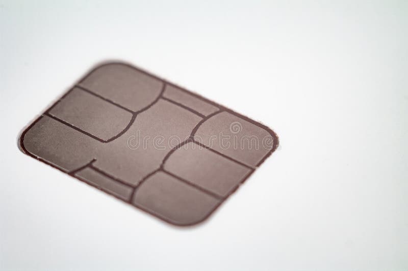 Close-up of a Bank Card Chip Demonstrating Contactless Payment Stock ...