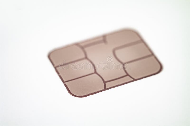 Close-up of a Bank Card Chip Demonstrating Contactless Payment Stock ...