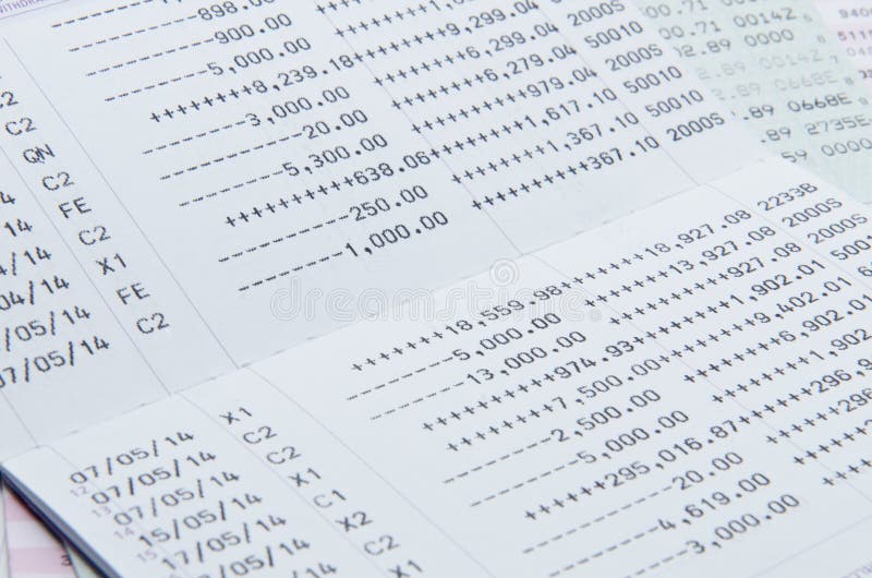 Close Up Bank Statement, Passbook Stock Image - Image of market, plan ...