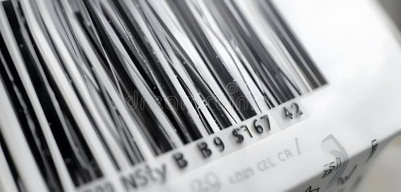 Close Up Bar Code Product Packaging Detail Image Stock Illustration ...