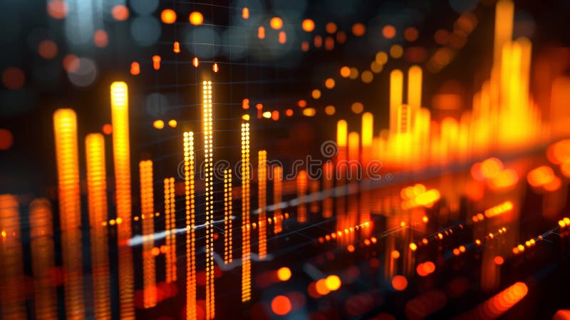 A Close Up of a Bar Graph with Lights Shining on it, AI Stock Photo ...