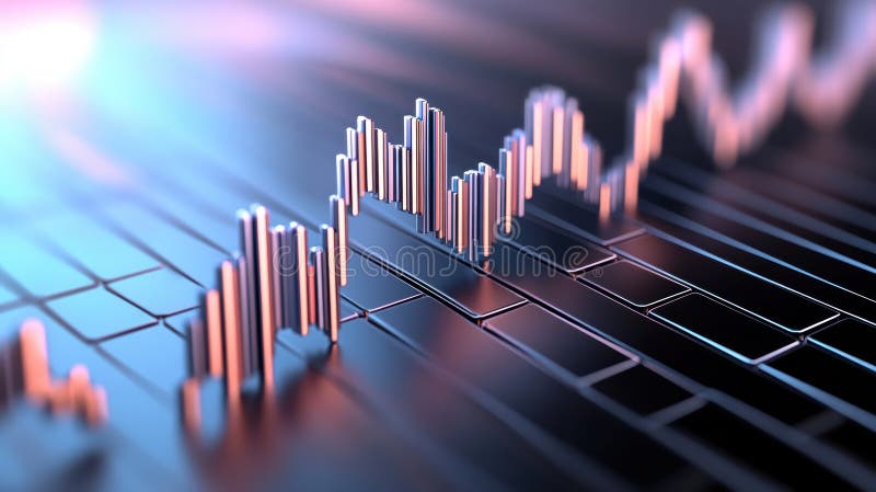 A Close Up of a Bar Graph on Top of Some Metal, AI Stock Photo - Image ...