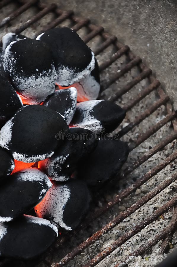Barbecue fire stock photo. Image of brick, hell, heat - 30124056