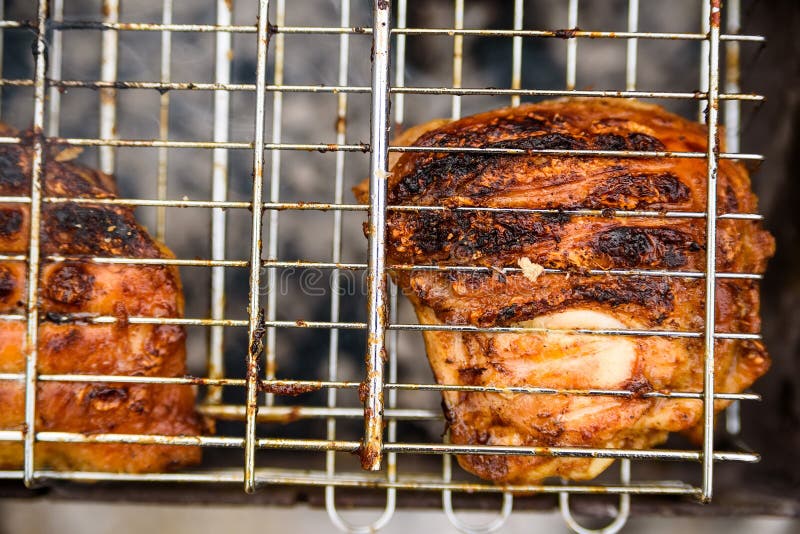Close-up barbeque grill stock photo. Image of meat, chicken - 116392952
