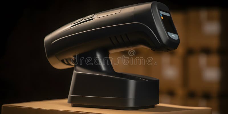 A Close-up of a Barcode Scanner and Inventory Management Created with ...