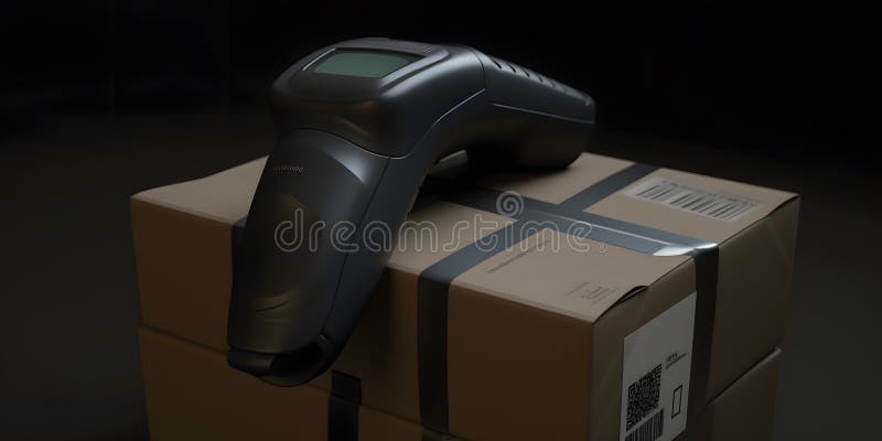 A Close-up of a Barcode Scanner and Inventory Management One Created ...