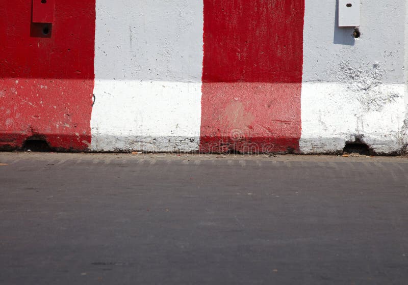 Barricade Single Steel Wire at Day Stock Photo - Image of background ...