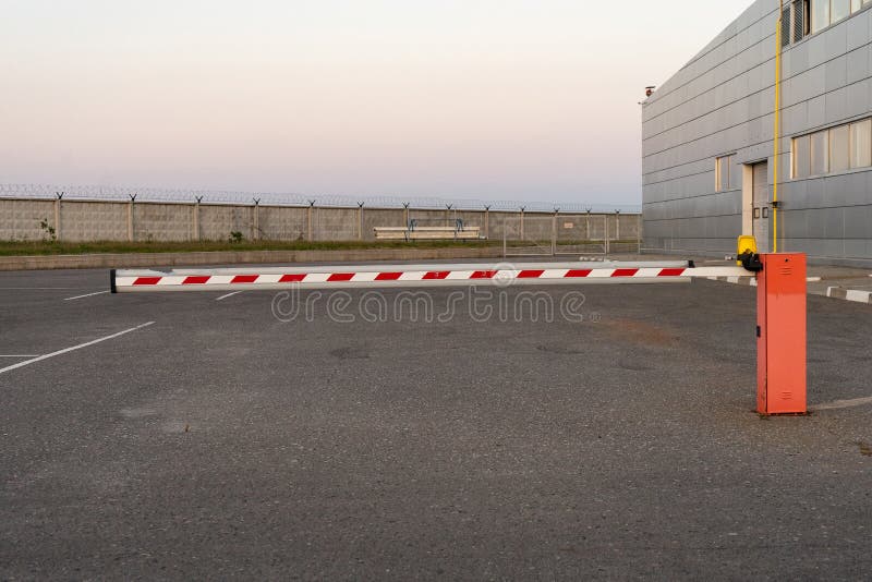Close Up Barrier Gate Automatic System for Security. Automatic Entry ...