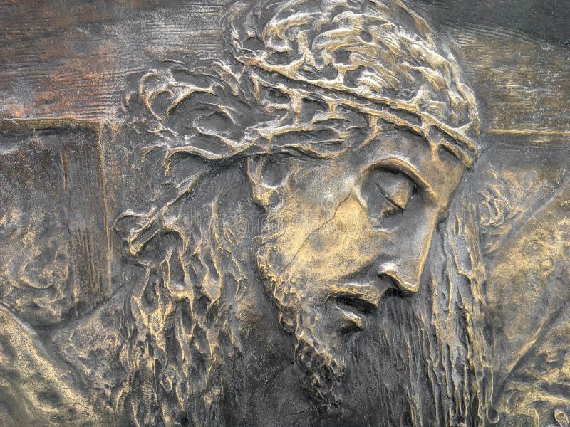 Jesus bronze bas-relief stock photo. Image of catholic - 333322148