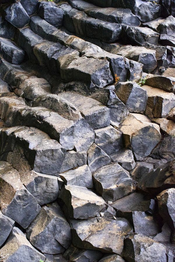Close Up of Basalt Stone on a White Background. Stock Photo - Image of ...