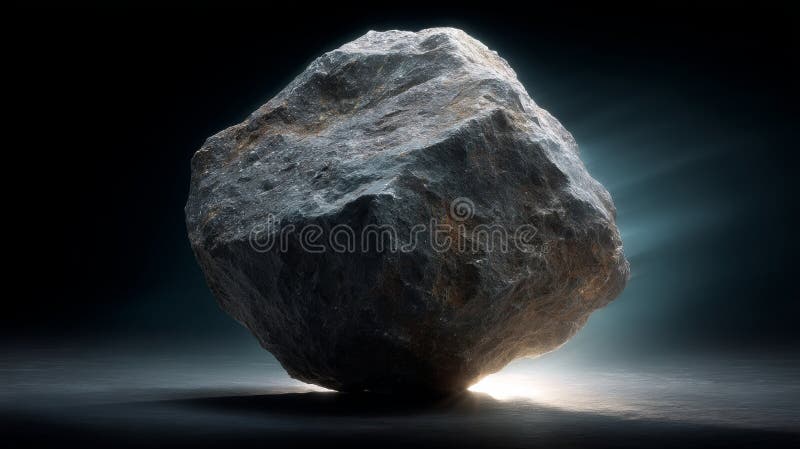 Close-up of Basalt Rock Surface Showing Dark Geology Stock Illustration ...