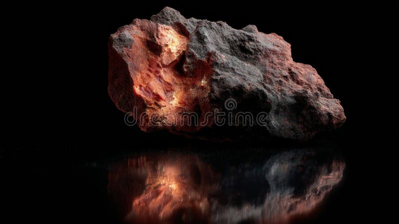 Close-up of Basalt Rock Surface Showing Dark Geology Stock Illustration ...