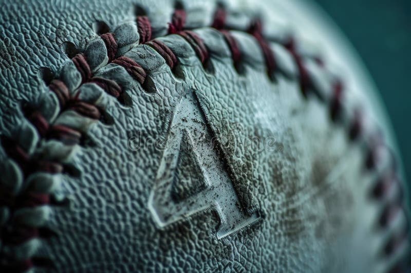 Close Up of a Baseball with the Number 4. Great for Sports Concepts ...