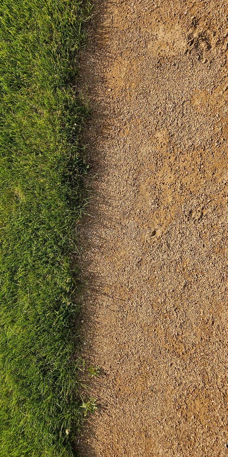 Extreme Detail of a Baseball or Softball Field with Grass Border ...