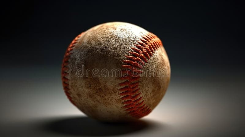 Close Up of a Baseball Threads with Room for Copy. Generative Ai Stock ...